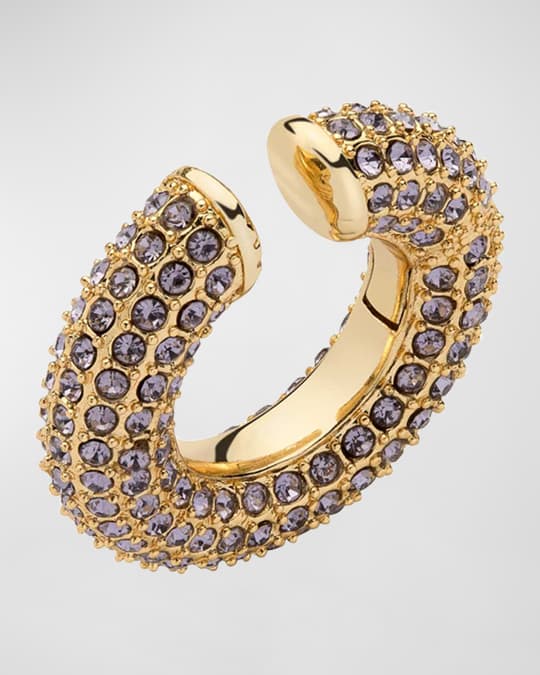 DEMARSON Full Pave Gabby Cuff Earring in Purple, Single | Neiman Marcus
