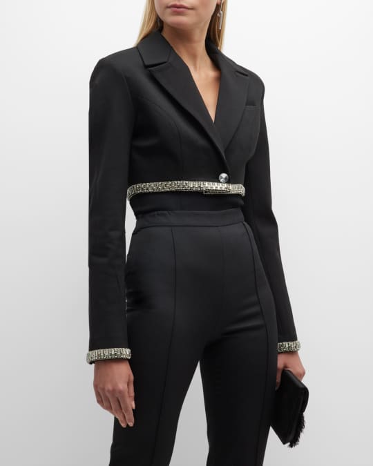 Retrofete Neely Embellished Crop Blazer | Neiman Marcus