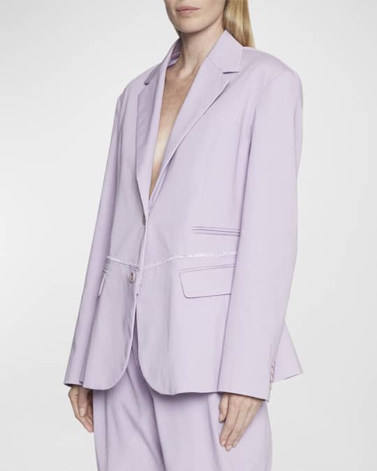 JW Anderson Deconstructed Single-Breasted Blazer Jacket | Neiman Marcus
