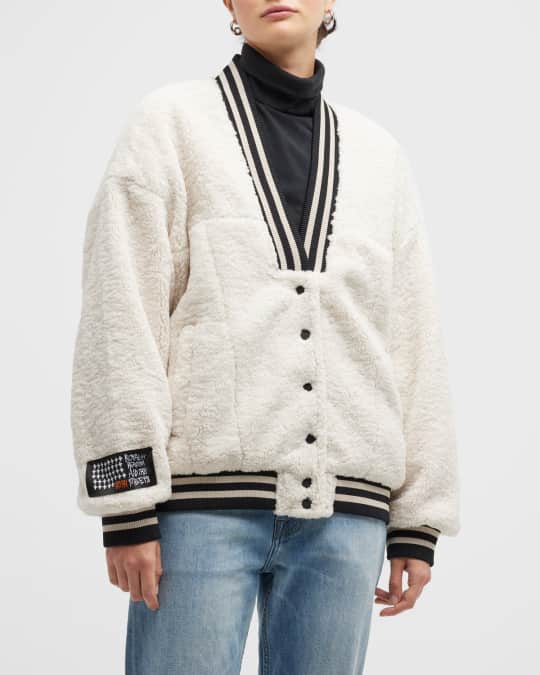 Ksubi Fuzzy V-Neck Bomber Jacket | Neiman Marcus
