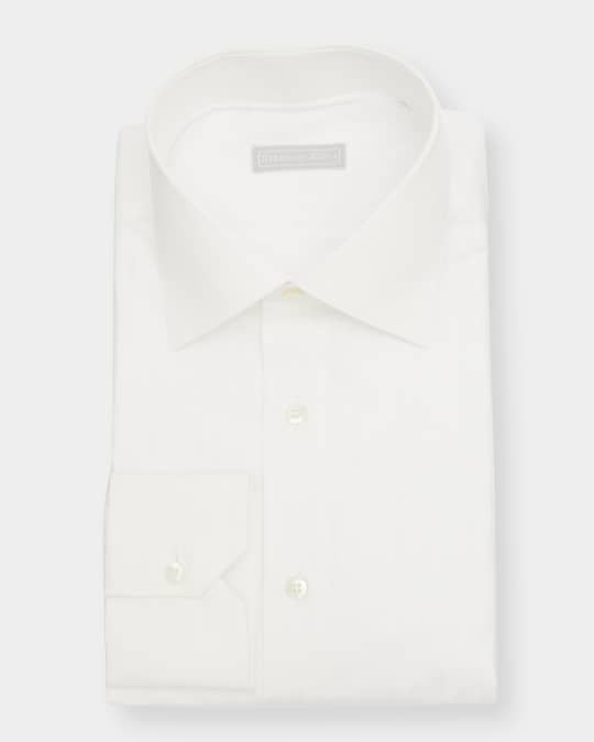 Stefano Ricci Men's Tonal Stripe Cotton Dress Shirt | Neiman Marcus