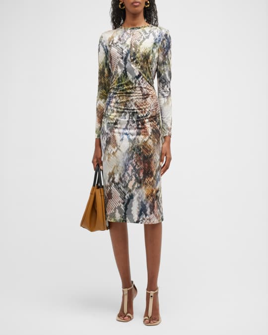 Anatomie Kalua Python Printed Midi Dress | Neiman Marcus