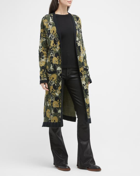 Anatomie Zoe Skull Printed Knit Long Cardigan | Neiman Marcus