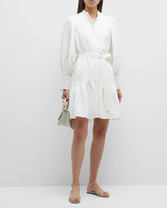 Kobi Halperin Sia Lace-Inset Blouson-Sleeve Dress | Neiman Marcus