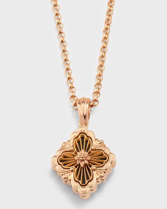 Buccellati 18k Pink Gold Onyx Pendant Necklace | Neiman Marcus