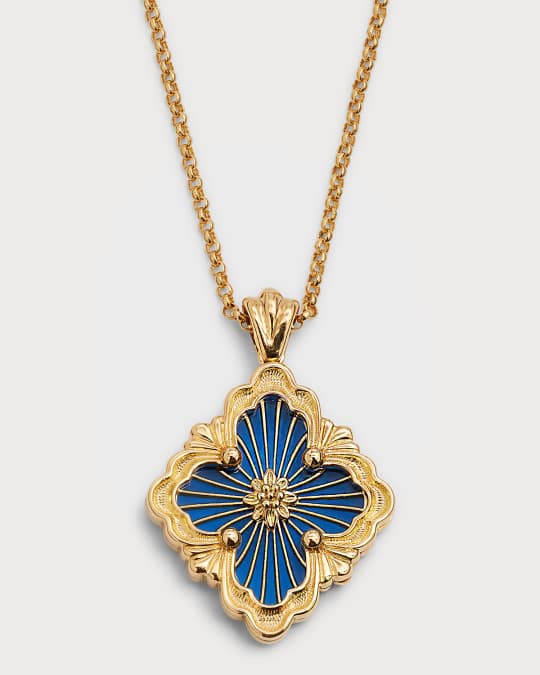 Buccellati Opera Tulle Pendant Necklace in Big Motif Blue and 18K ...
