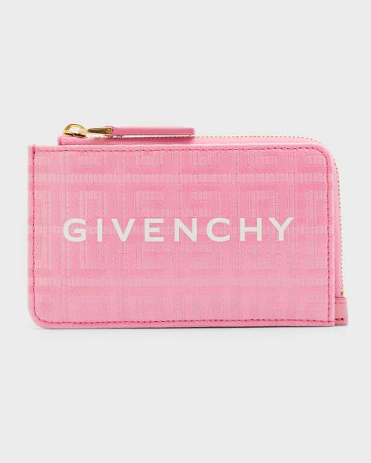 Givenchy G-Cut Monogram Zipped Cardholder in 4G Logo Coated Canvas ...