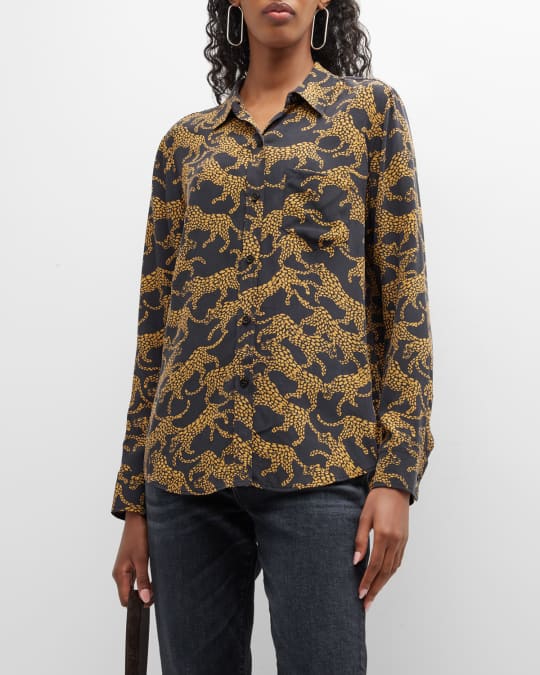 Rails Kate Lynx Button-Front Shirt | Neiman Marcus