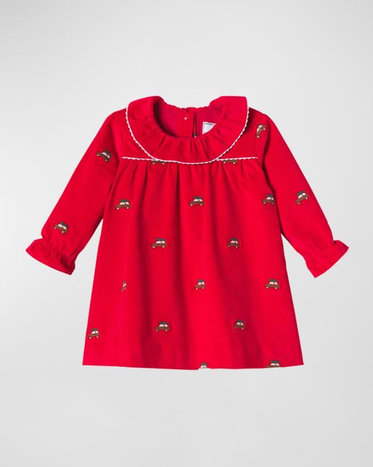Classic Prep Childrenswear Girl's Elsa Festive Car Corduroy Dress, Size ...