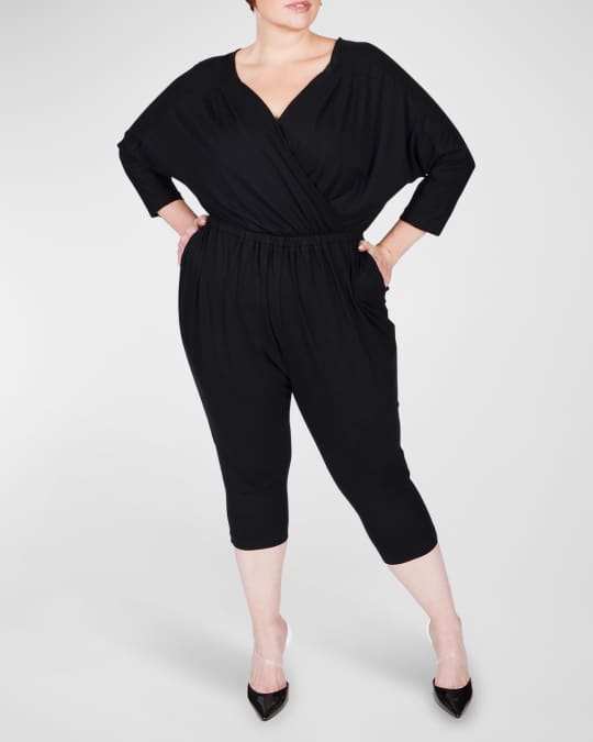 Mayes Nyc Plus Size Alex Reversible Cropped Jumpsuit Neiman Marcus