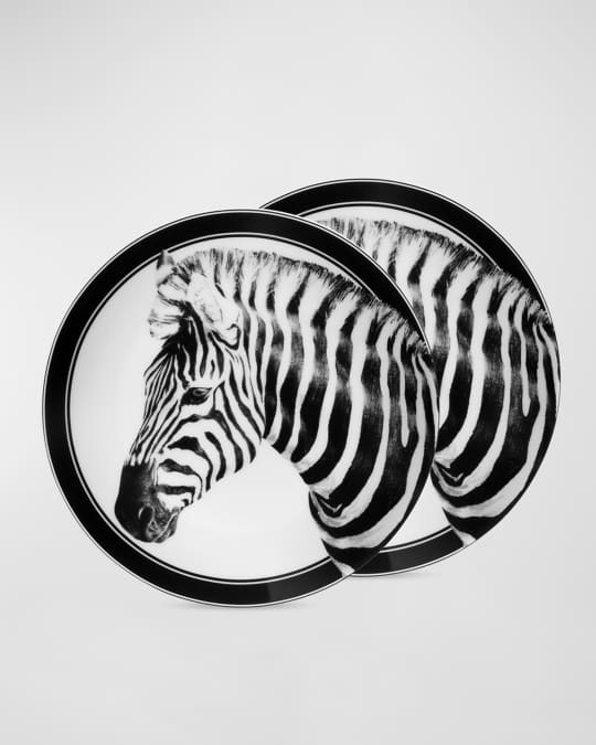 Dolce&Gabbana Casa Zebra Set 2 Dessert Plates | Neiman Marcus
