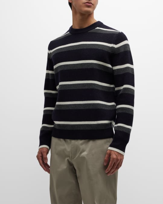 Theory Men's Gary Striped Wool Sweater | Neiman Marcus