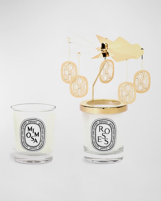 DIPTYQUE Carousel Set with 2 Candles (Roses & Mimosa) - Limited Edition ...