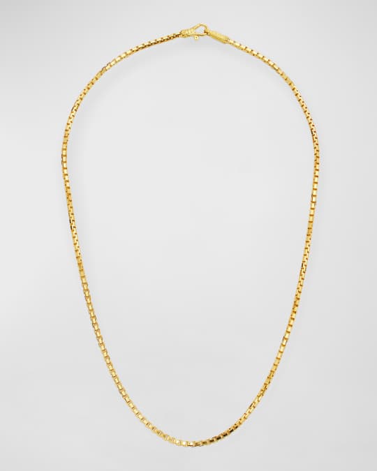 Konstantino Men's 18K Yellow Gold Box Chain Necklace | Neiman Marcus