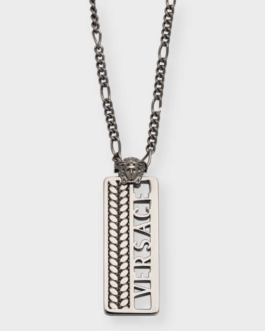 Versace chain men's silver store
