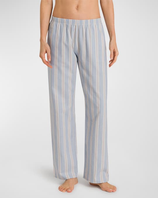 Hanro Loungy Nights Striped Flannel Pants | Neiman Marcus