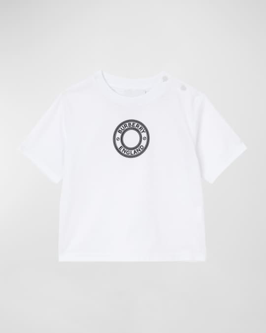 Burberry Kid's Roundel Logo-Print T-Shirt, Size 6M-2 | Neiman Marcus