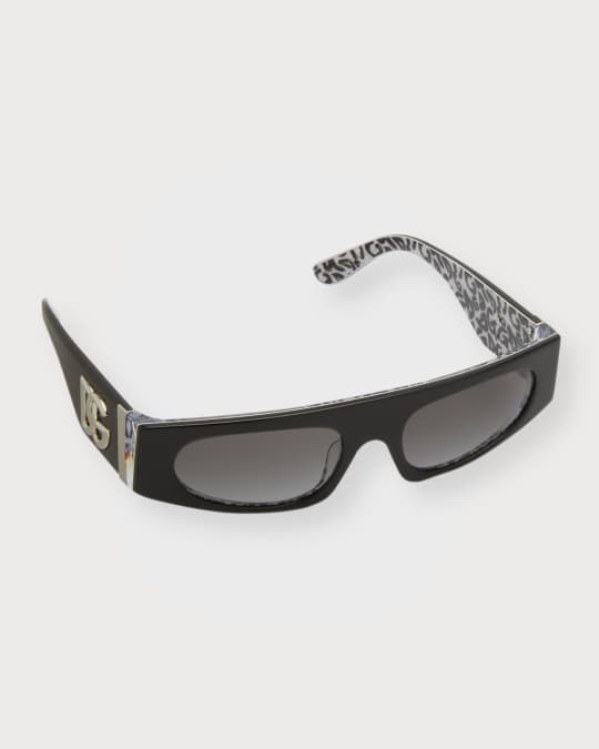 Dolce&Gabbana Interlocking DG Logo Rectangle Acetate Sunglasses ...