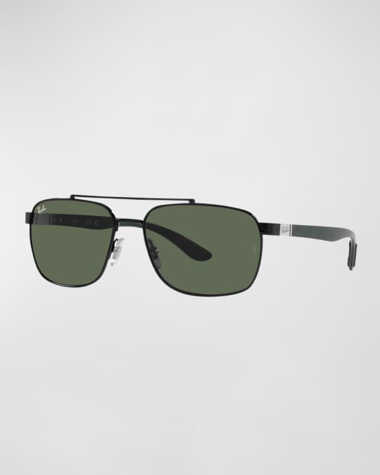 Ray-Ban Men's Double-Bridge Rectangle Sunglasses | Neiman Marcus