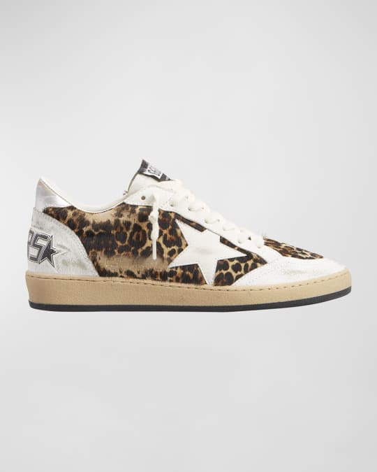 Golden Goose Ballstar Leopard Low-Top Sneakers | Neiman Marcus