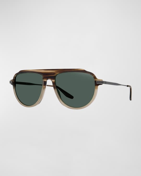 Barton Perreira Men's Avtak 007 Oval Sunglasses | Neiman Marcus