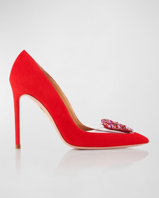 Aquazzura Love Me Heart Stiletto Pumps | Neiman Marcus