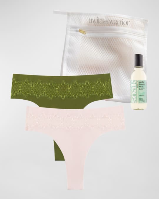 Uwila Warrior VIP Lace-Trim Thong 2-Pack Gift Set | Neiman Marcus