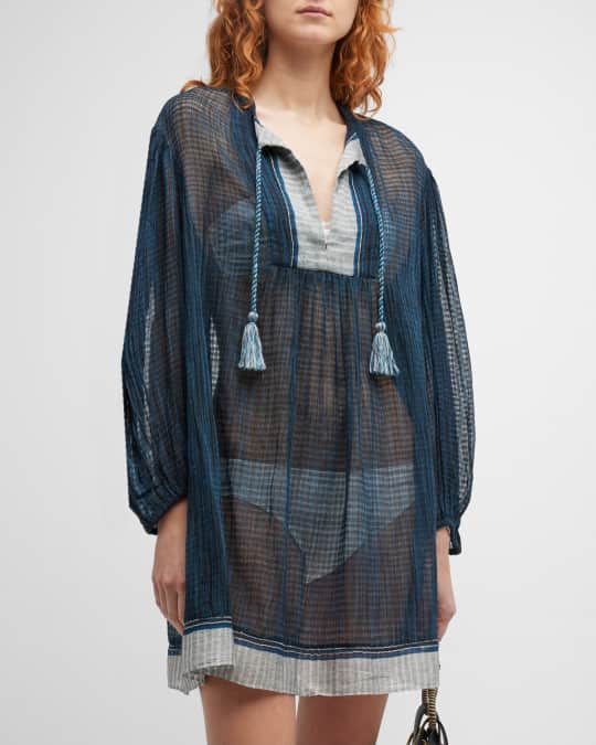 Ulla Johnson Mandira Sheer Coverup Sundress | Neiman Marcus