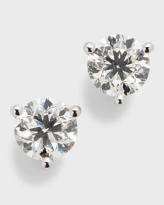 Neiman Marcus Diamonds 18K White Gold 3-Prong Round Diamond Martini ...