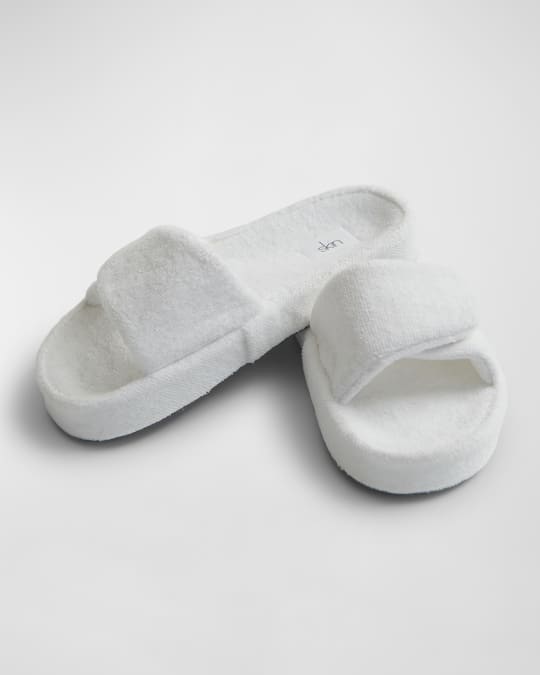 Skin Vania Open-Toe Terry Slide | Neiman Marcus
