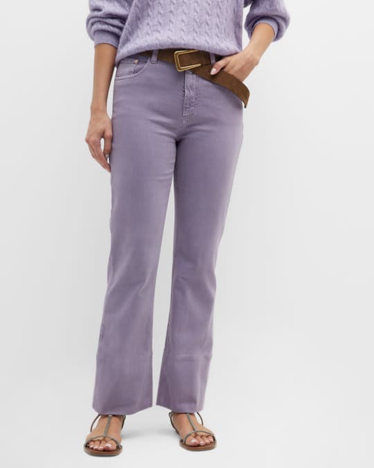Brunello Cucinelli Garment-Dye Deep Cuffed Jeans | Neiman Marcus