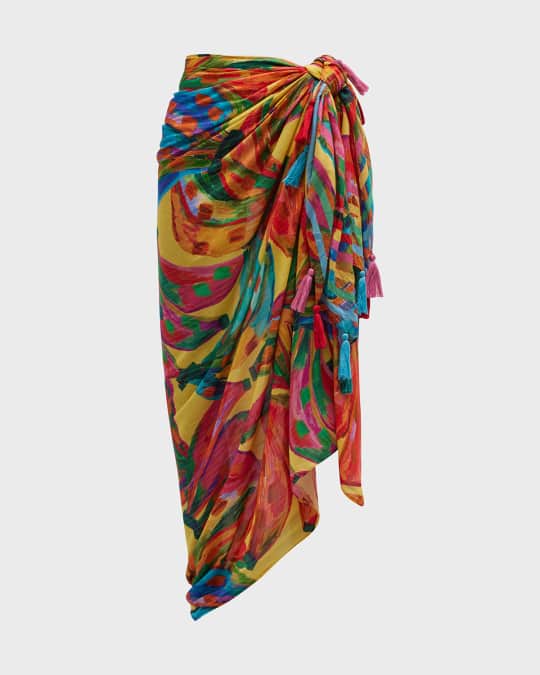 Farm Rio Colorful Banana Sarong Coverup | Neiman Marcus