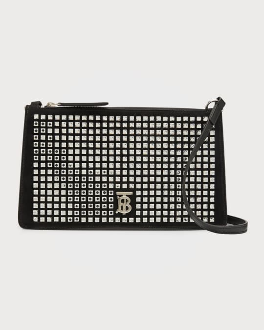 Burberry Hotfix Studded Crystal Leather Pouch Shoulder Bag | Neiman Marcus