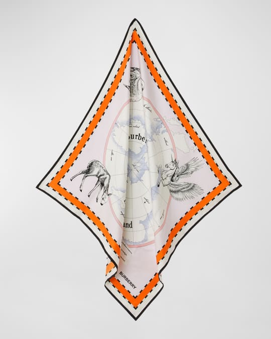Burberry Brilliant Creatures Silk Square Scarf | Neiman Marcus