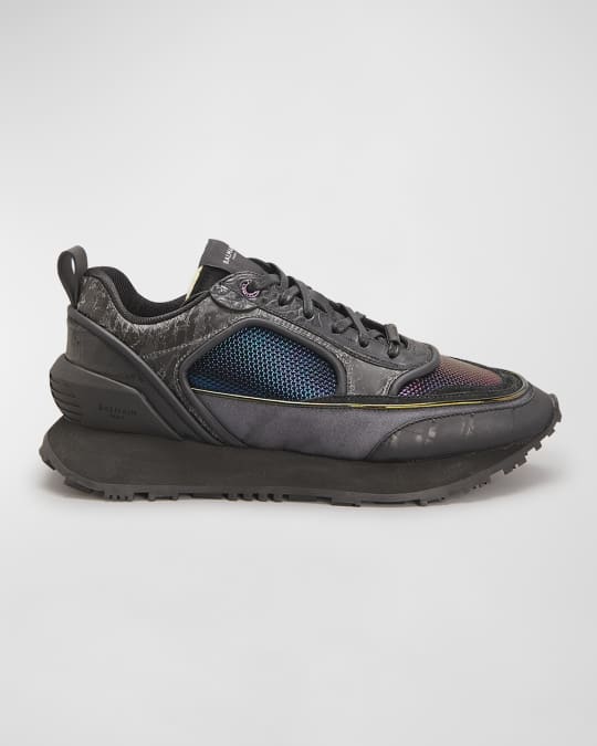 Balmain Men's Racer Iridescent Runner Sneakers | Neiman Marcus