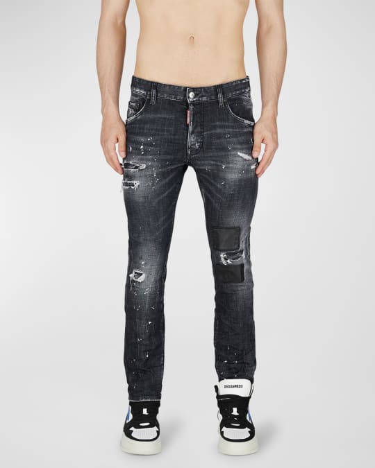 Dsquared2 Men's Ripped Wash Skater Jeans | Neiman Marcus