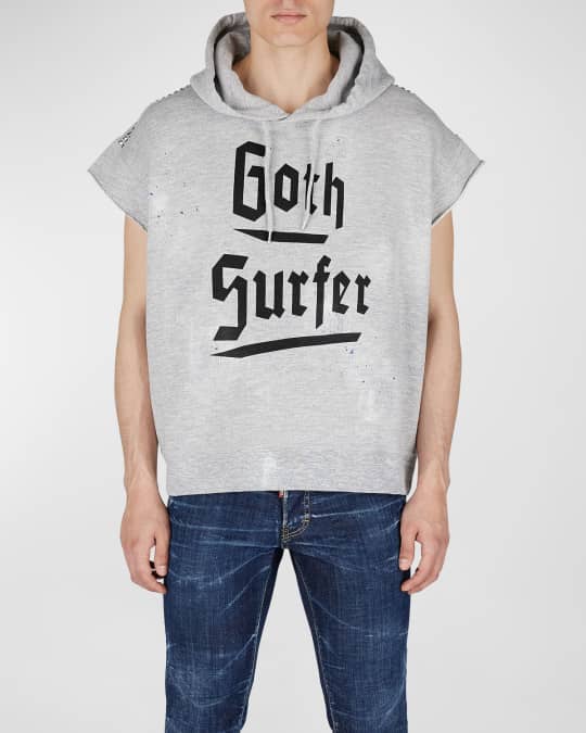 Dsquared2 Men's Goth Surfer Studded Hoodie | Neiman Marcus