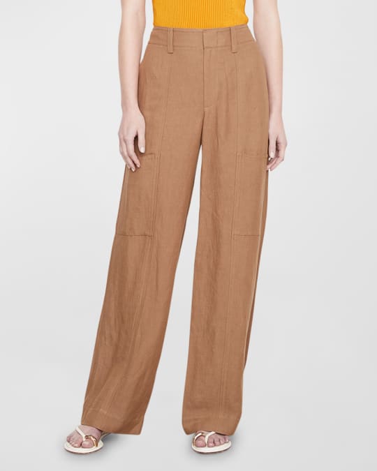 Vince Drop Waist Utility Wide-Leg Pants | Neiman Marcus