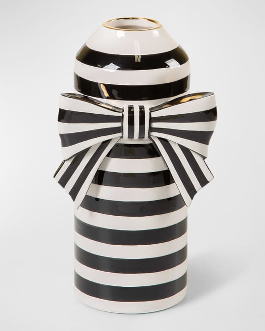 MacKenzie-Childs Courtly Bow Vase | Neiman Marcus