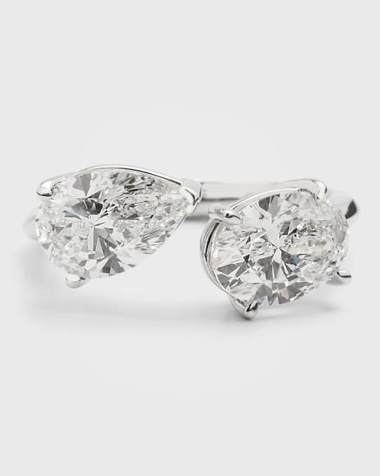 Neiman Marcus Lab Grown Diamonds Lab Grown Diamond 18K White Gold Pear ...