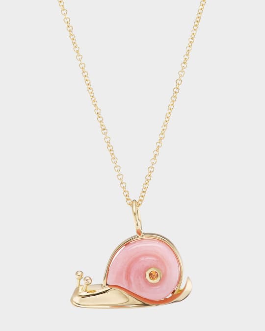 Brent Neale 18k Yellow Gold Opal Snail Pendant Necklace | Neiman Marcus