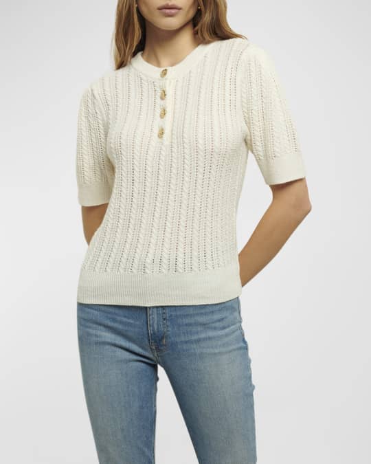 Derek Lam 10 Crosby Shea Short Sleeve Sweater | Neiman Marcus