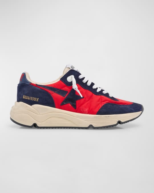Golden Goose Men's Running Sole Nylon and Suede Runner Sneakers ...