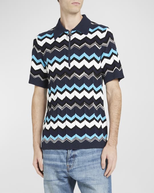 Missoni Men's Terry Chevron Knit Polo Shirt | Neiman Marcus