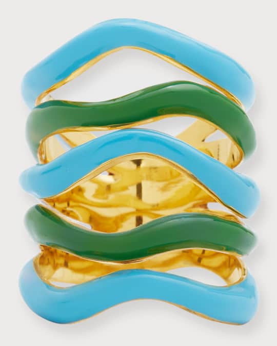 Joanna Laura Constantine Enamel Multi-Wave Statement Ring | Neiman Marcus