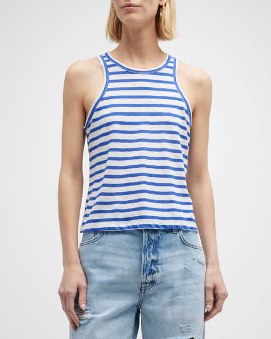 FRAME Ringer Striped Tank Top | Neiman Marcus