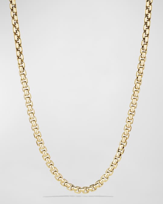 David Yurman Men's Box Chain Necklace in 18K Yellow Gold, 7.5mm ...
