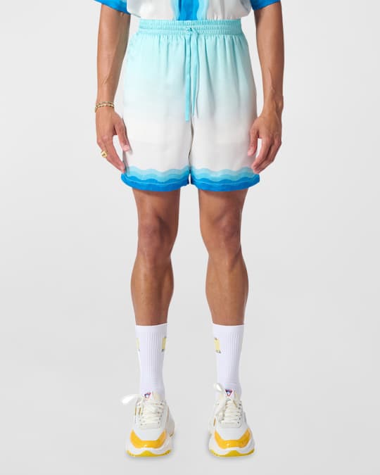 CASABLANCA Men's Gradient Waves Drawstring Shorts | Neiman Marcus
