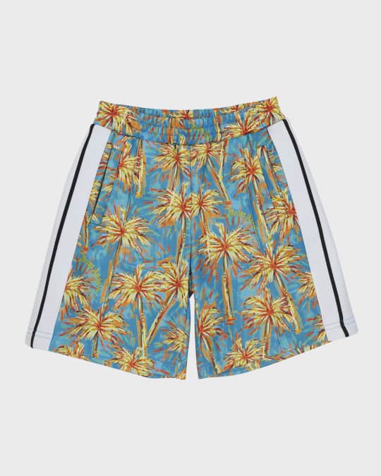 Palm Angels Boy's Palm Trees-Print Track Suit Shorts, Size 4-12 ...
