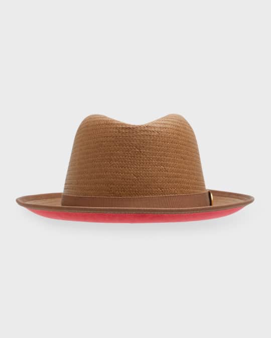 Keith James Men's King Straw Fedora Hat | Neiman Marcus